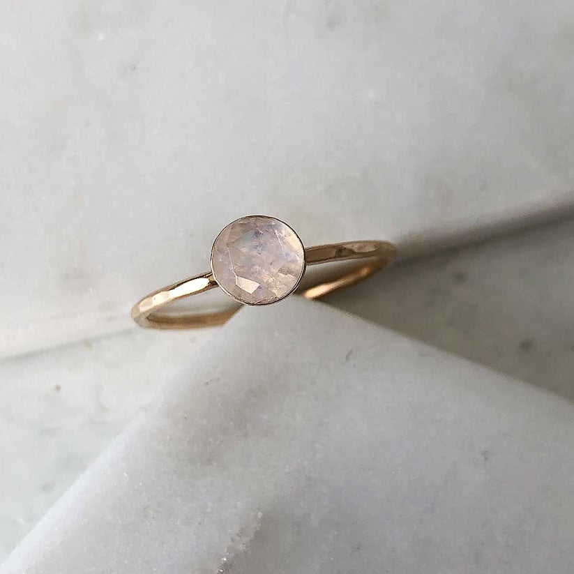 Rainbow Moonstone Stacking Ring - 14k gold-fill – Strut Jewelry